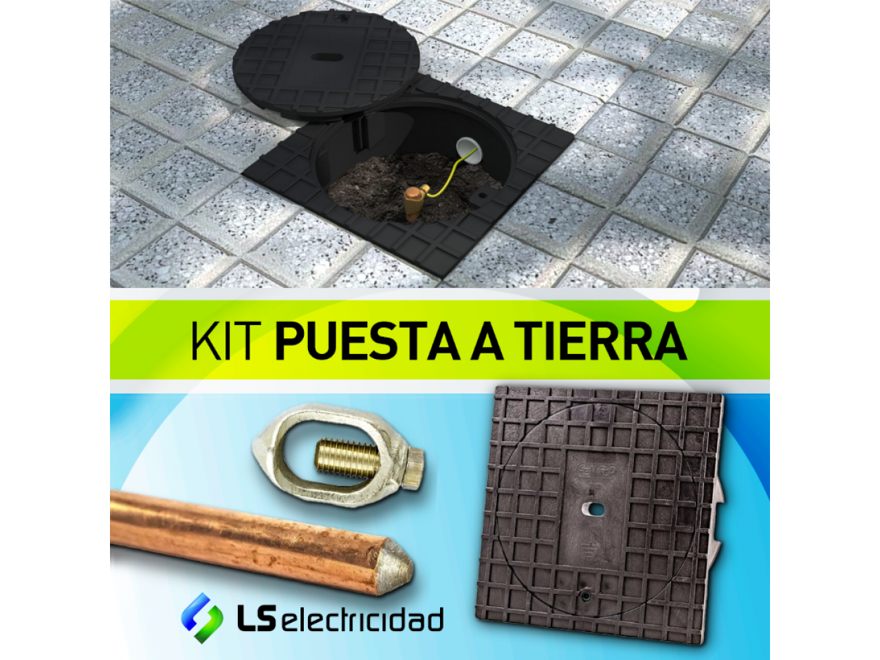 Kit Puesta A Tierra. Jabalina, Caja De Inspección Y Grampa - Comprá en San Juan