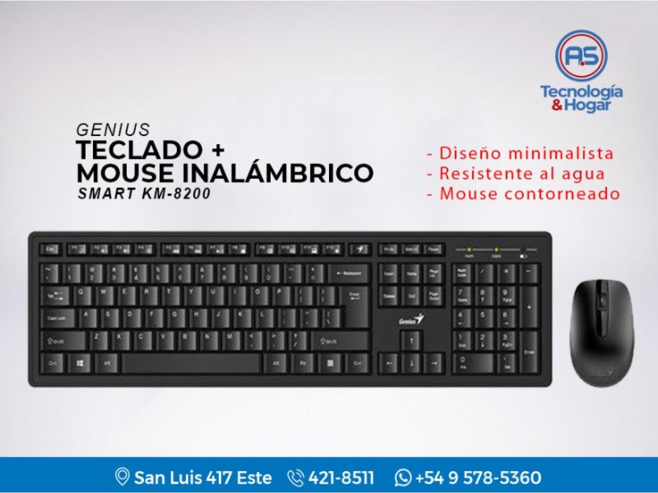 Combo Teclado + Mouse Inalambrico Genius Km8200 - Un Solo Receptor ...
