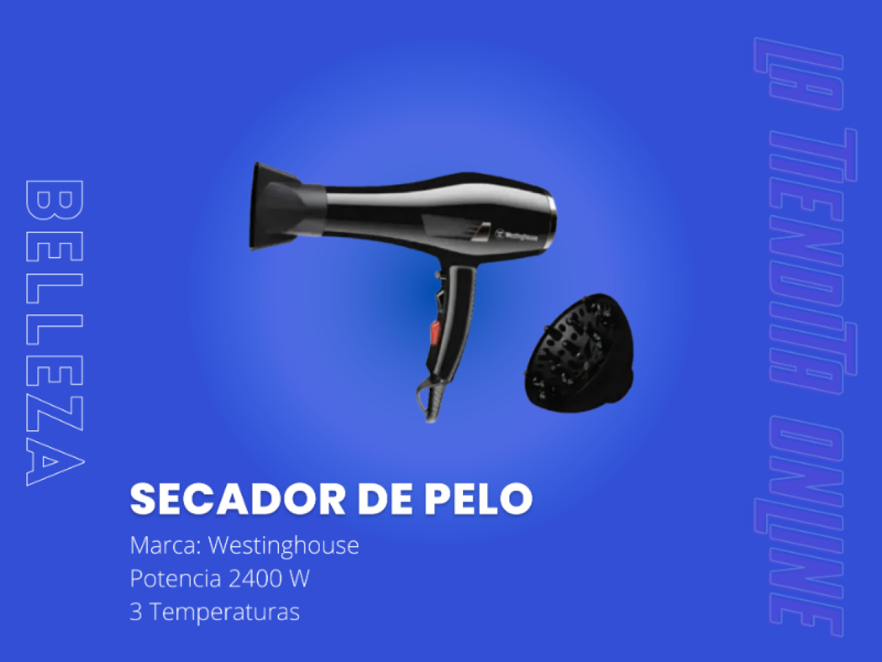 Secador De Pelo Westinghouse / Potencia: 2400w / 2 Velocidades - Comprá ...