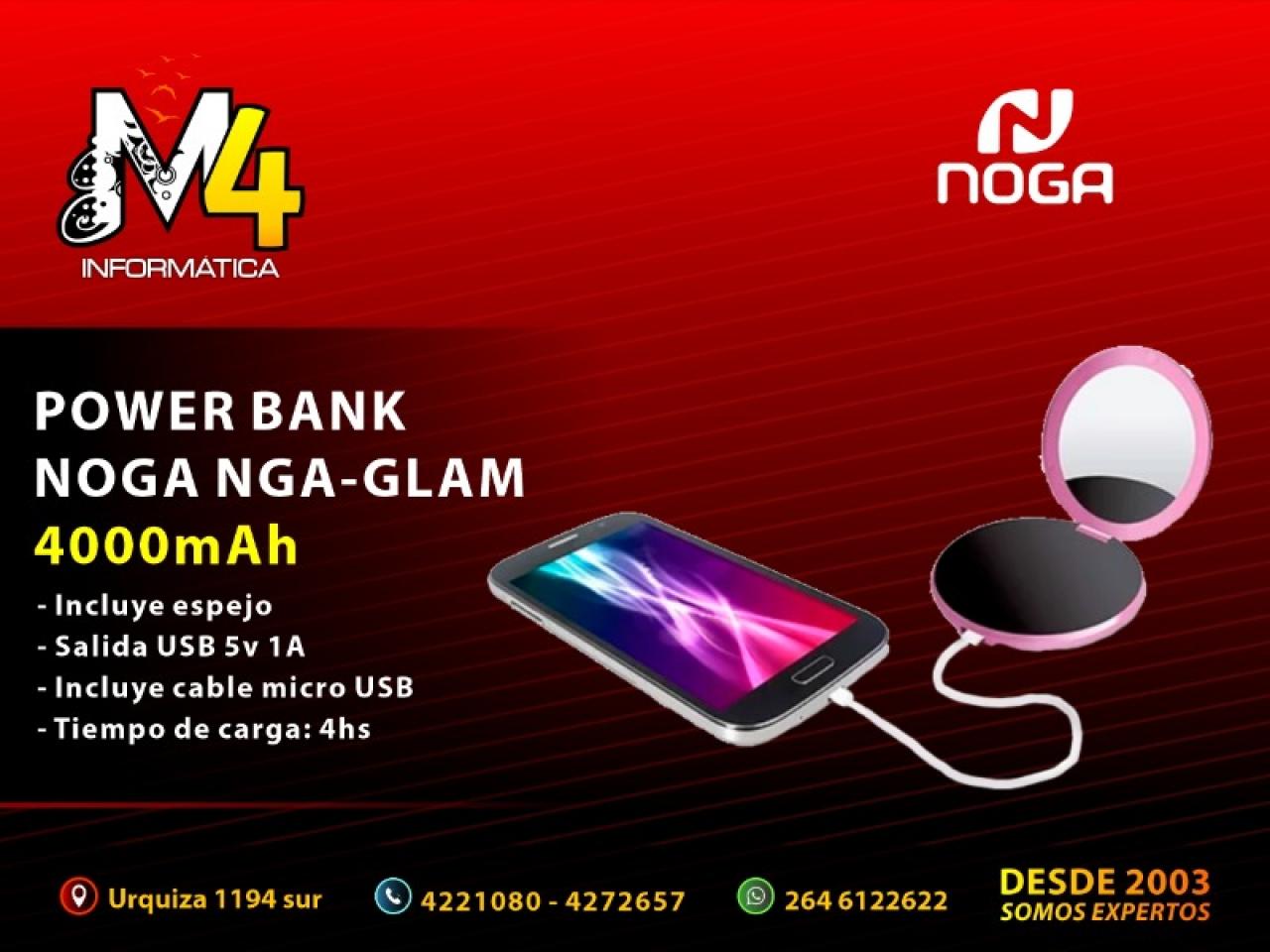 Power Bank Noga Nga-glam/glam Gold - 4000mah - Espejo - Comprá en San Juan