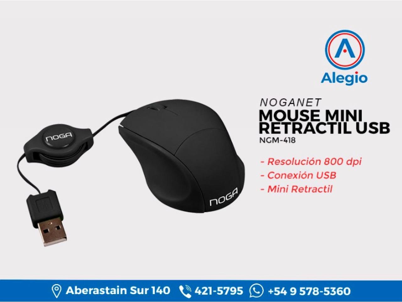 Mouse Mini Retractil Usb Noganet Ngm-418 - Nuevo - Comprá en San Juan
