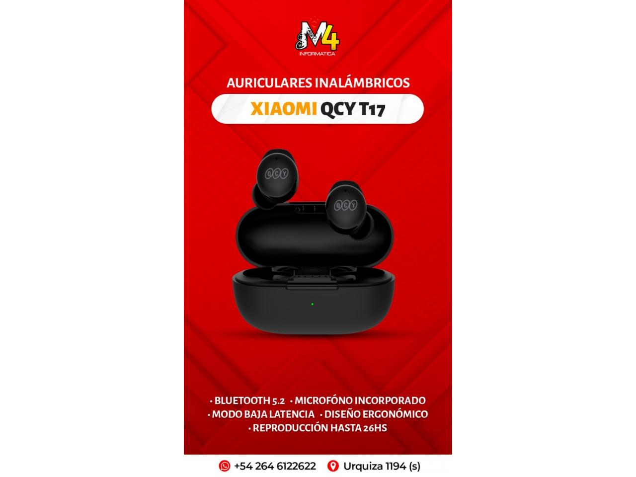 Auriculares Xiaomi Youpin Qcy T17 - Bluetooth 5.1 - Black - Comprá en San Juan