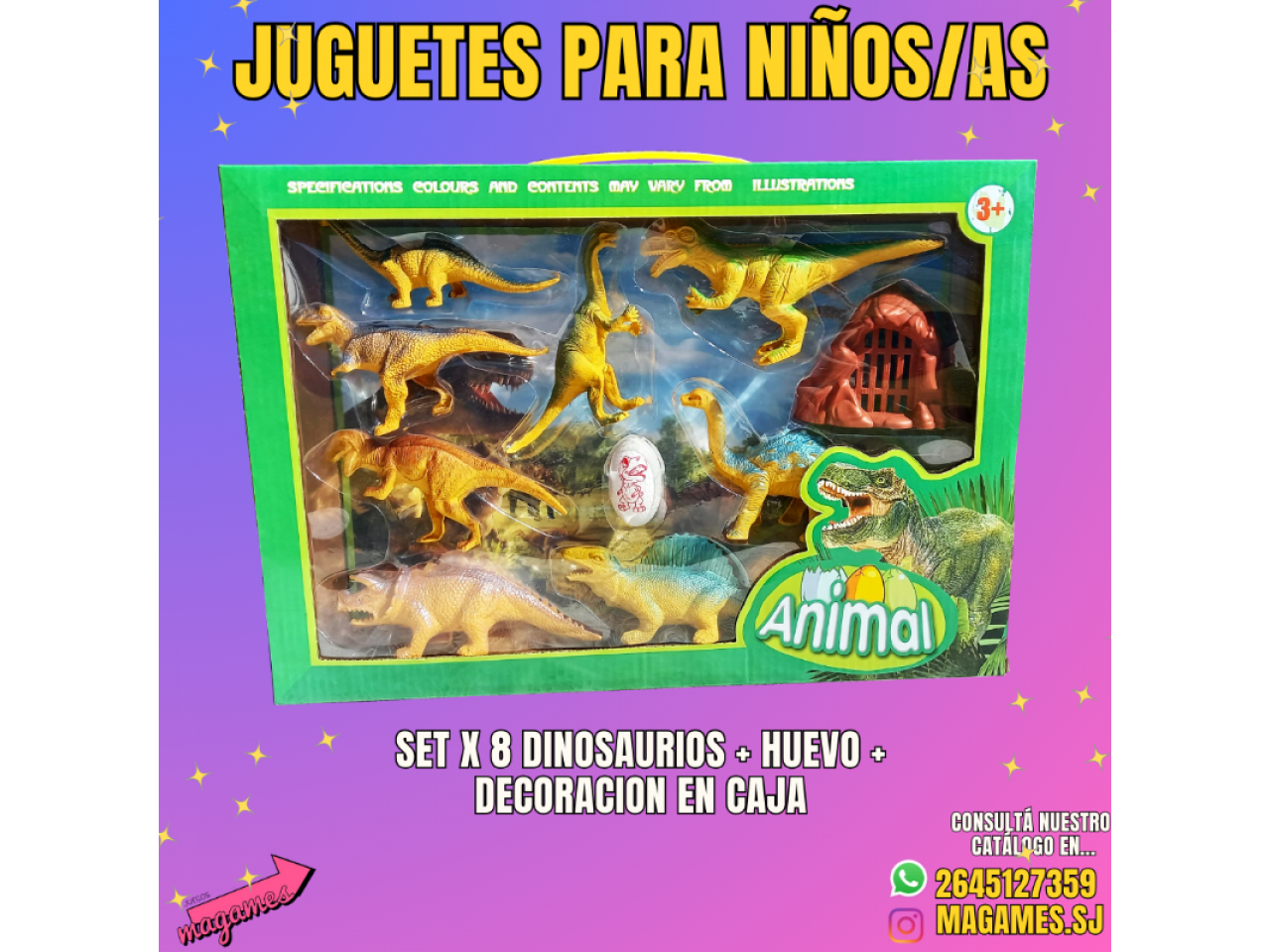 Set De Dinosaurios Con Piezas - Nuevo - Comprá en San Juan
